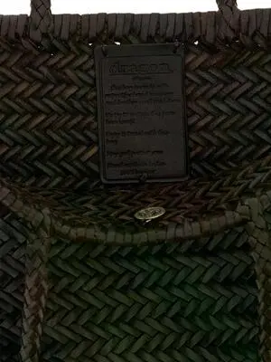Dragon Diffusion Big Bamboo Triple Jump Woven Leather Shoulder Bag