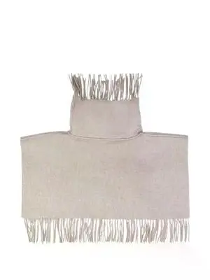 BY MALENE BIRGER Turtla Fringed Bib Scarf - Neutrals