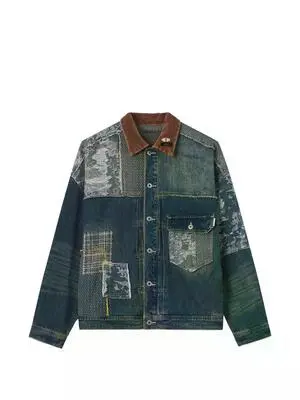 MUSIUM DIV. Patchwork Denim Jacket - Blue