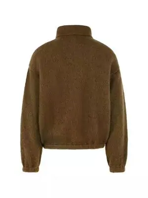 JIL SANDER Quarter-zip Wool-blend Sweater - Brown
