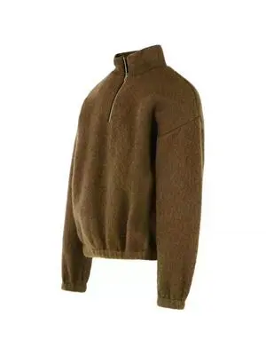 JIL SANDER Quarter-zip Wool-blend Sweater