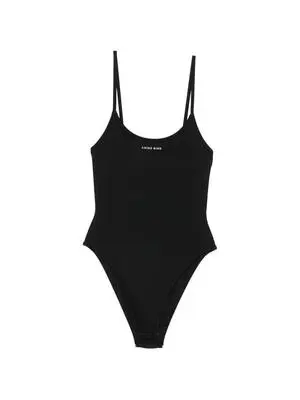 ANINE BING Barbara Logo-print Scoop-neck Bodysuit