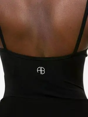 ANINE BING Barbara Logo-print Scoop-neck Bodysuit