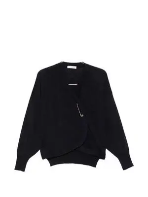 Liviana Conti Safety-pin-fastening Cardigan - Blue