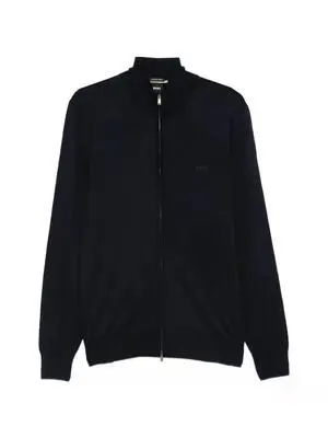 BOSS Balonso Zip-up Cardigan - Blue