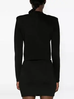Balmain Embossed-button Cardigan - Black