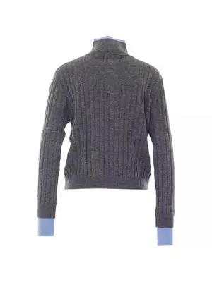 ELE Ribbed-knit Button-up Sweater