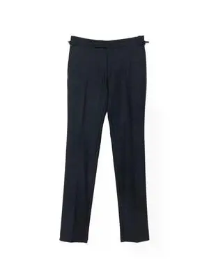 TOM FORD Shelton Check-pattern Trousers - Blue