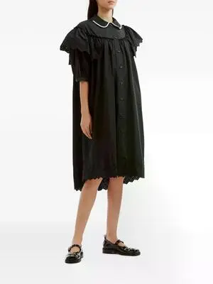 Simone Rocha Pearl-embellished Ruffled Midi Dress