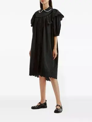 Simone Rocha Pearl-embellished Ruffled Midi Dress