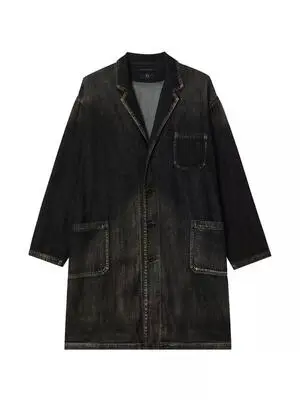 Y’s Faded-effect Patch-pocket Coat