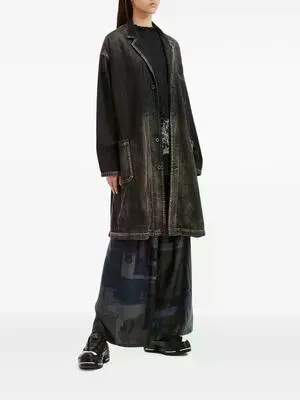 Y’s Faded-effect Patch-pocket Coat
