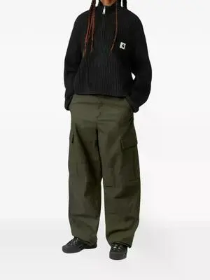 Carhartt Work In Progress Detroit Ribbed-knit Half-zip Sweater