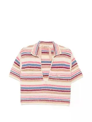 N°21 Crochet-knit Striped T-shirt