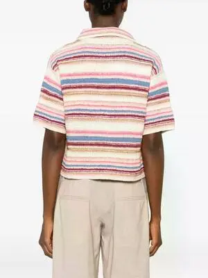 N°21 Crochet-knit Striped T-shirt