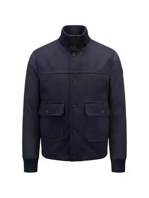 Moncler Quilted Panelled Jacket - Blue