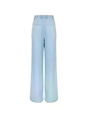 GAELLE PARIS Pleated Wide-leg Jeans