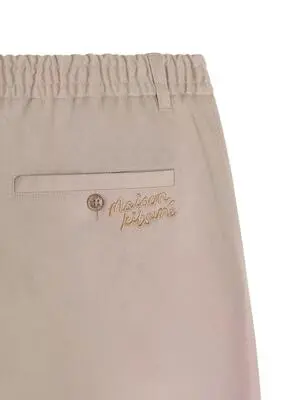 Maison Kitsuné Logo-embroidered Pleated Trousers