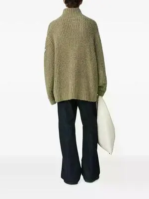 MAISON MARGIELA Bouclé-knit Turtleneck Sweater - Green