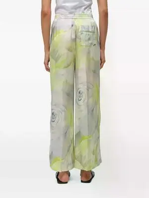 BLUGIRL Floral-print Wide-leg Trousers