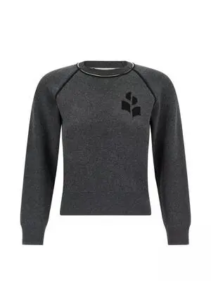 MARANT ETOILE Loriby Logo-flocked Sweater - Grey