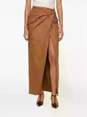 DIESEL® Draped Denim Midi Skirt