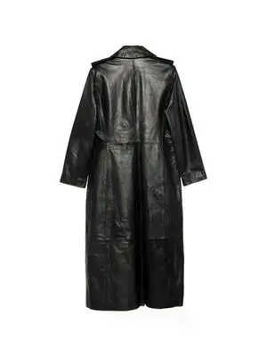 Liviana Conti Double-breasted Leather Coat