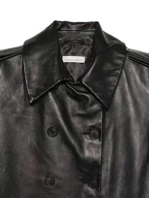 Liviana Conti Double-breasted Leather Coat