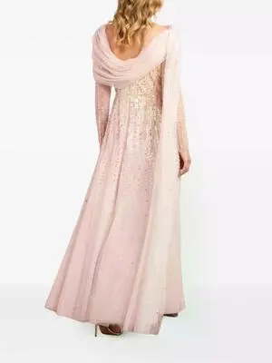NEEDLE & THREAD Moonlight Sequin-embellished Gown