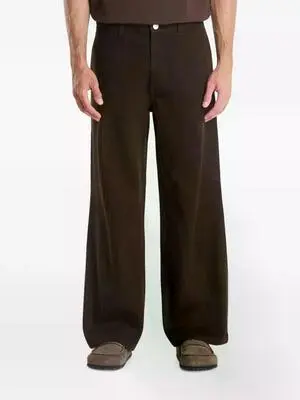 SAMSOE SAMSOE Distressed Loose-fit Trousers - Brown