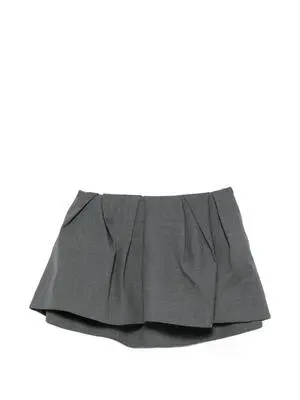 SHUSHU/TONG Pleated Mini Skirt - Grey