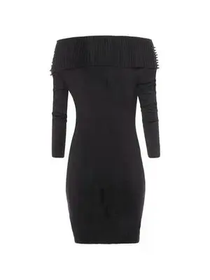 FRACOMINA Embellished Off-the-shoulder Mini Dress