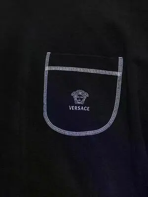 Versace Embroidered-logo Stretch Cotton Jersey T-shirt