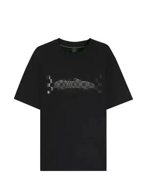 BOSS X Porsche T-shirt With Glossy Artwork - Black