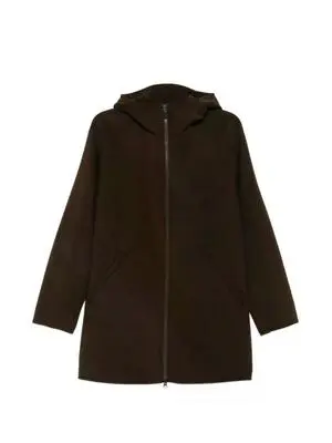 Aspesi Super Doppel Hooded Zip-up Coat - Brown