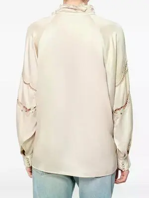 Isabel Marant Étoile Enelia Silk Satin Broderie Anglaise Blouse