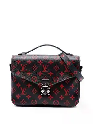 LOUIS VUITTON 2016 Monogram Infrarouge Pochette Metis Satchel - Black