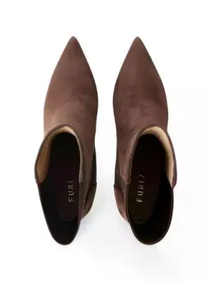 Furla Pointed-toe Suede Ankle Boots