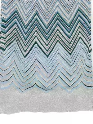 Missoni Zigzag-knit Metallic-thread Scarf