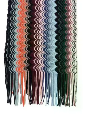 Missoni Zigzag-knit Fringed Scarf
