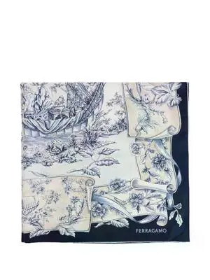 FERRAGAMO Floral-motif Scarf