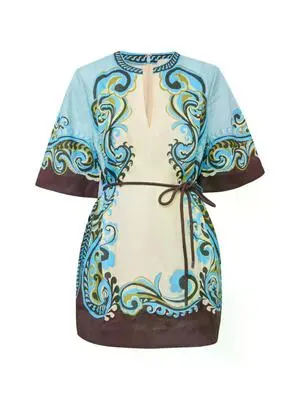 ALEMAIS Natalia Printed Mini Dress - Neutrals