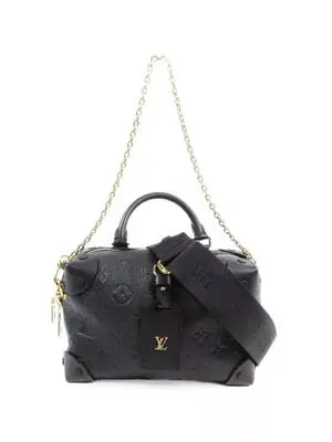 LOUIS VUITTON Petite Malle Souple Empreinte-monogram Shoulder Bag - Black