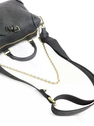 LOUIS VUITTON Petite Malle Souple Empreinte-monogram Shoulder Bag - Black
