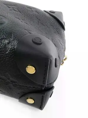 LOUIS VUITTON Petite Malle Souple Empreinte-monogram Shoulder Bag - Black