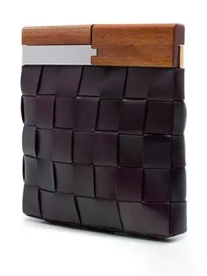 BOTTEGA VENETA 2019-2020 Lambskin Maxi Intrecciato The Snap Clutch Bag