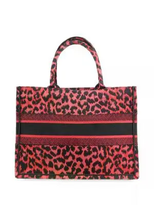 Dior Medium Book Tote Leopard-print Tote Bag