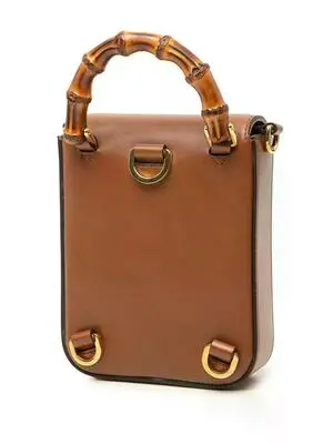Gucci 2016-2026 Mini Calfskin Bamboo Top Handle Bag Satchel