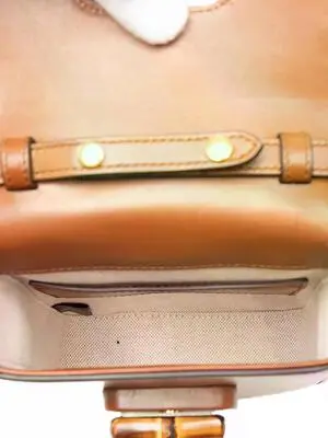Gucci 2016-2026 Mini Calfskin Bamboo Top Handle Bag Satchel
