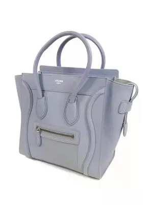 CELINE Micro Luggage Leather Tote Bag